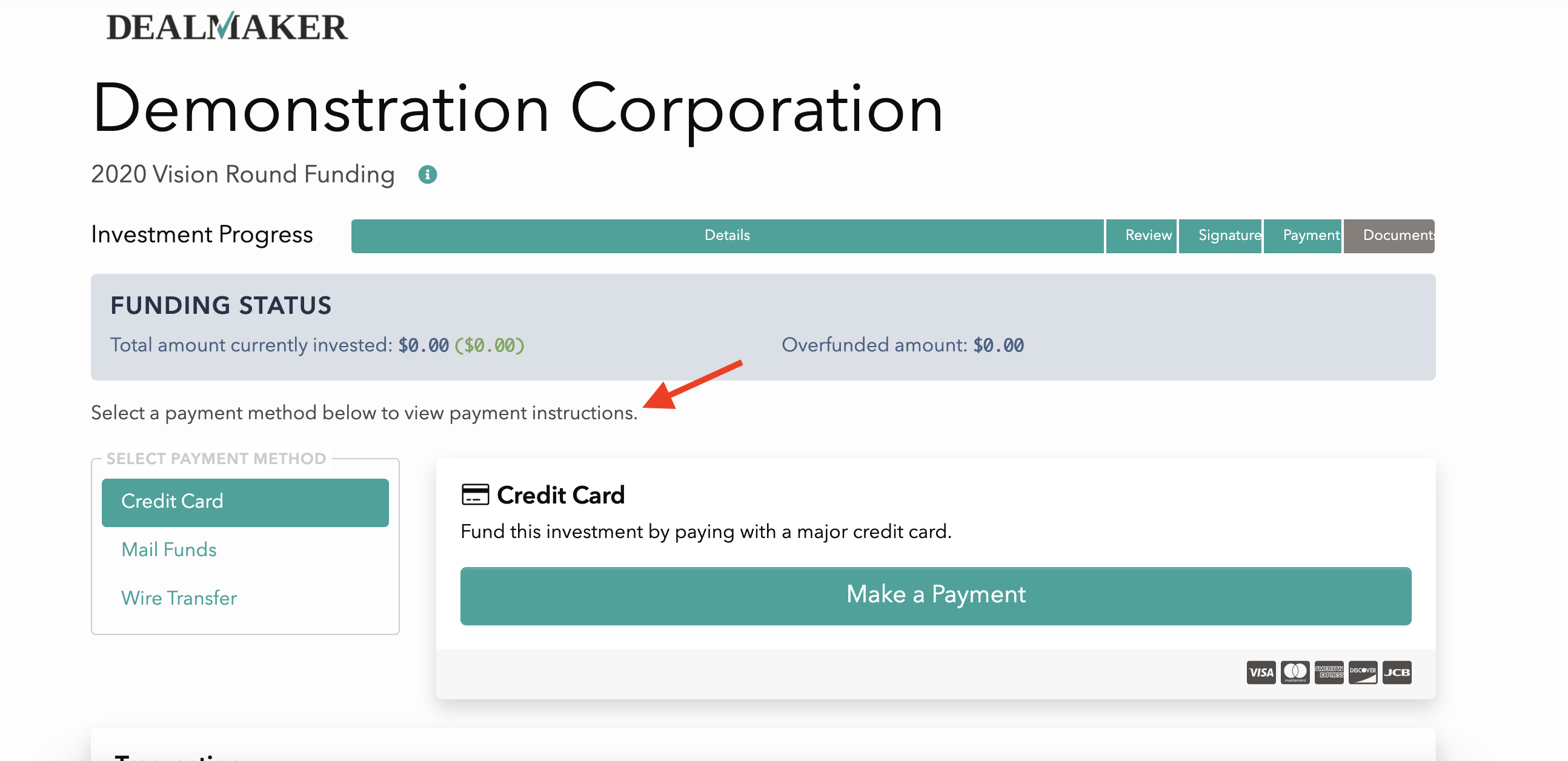 Funding Methods On DealMaker – DealMaker Support